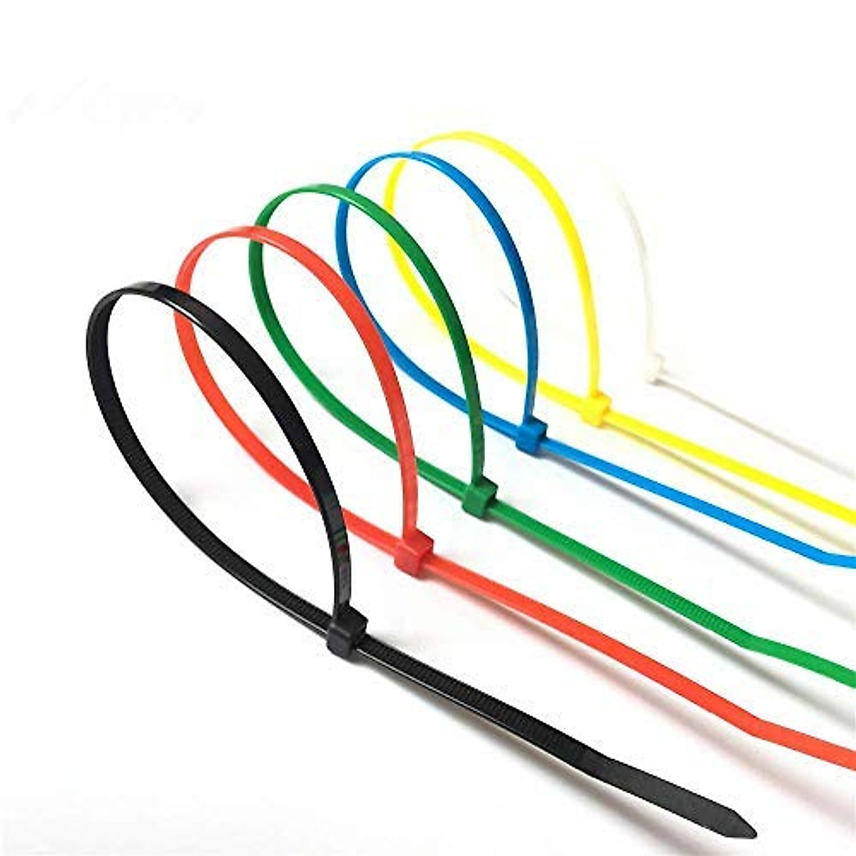 1200 Pieces Colored Zip Ties, Multi-Purpose Assorted Colorful Self-Locking Nylon Cable Zip Ties in 12 Different colour for Home Office Garden Garage and Workshop,4 inch