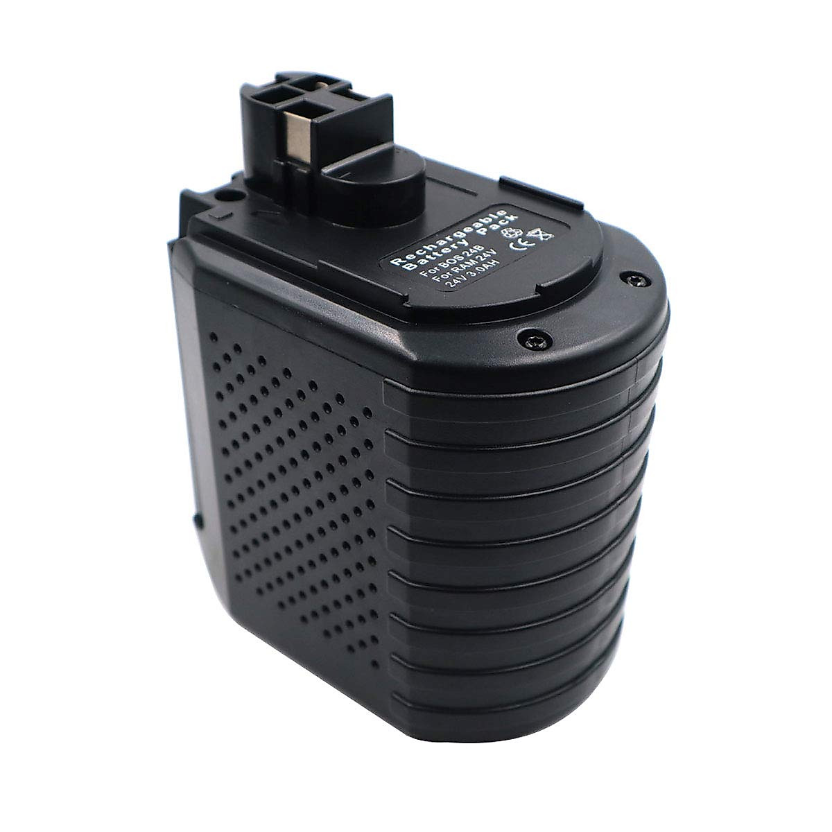 3000mAh Portable Battery BOS24B NiMh Battery 24V Replacement for Bosch 24V Battery BAT019 BAT021 2607335097 2607335163,Black,Small
