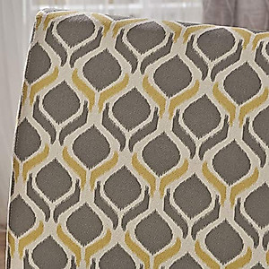 Christopher Knight Home Kassi Fabric Dining Chair, Yellow / Gray