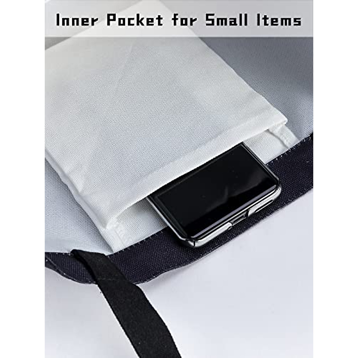 Teacher Retirement Gift - Black Canvas Tote Bag with Pocket, Happy Retirement Gift Teacher Appreciation Gift