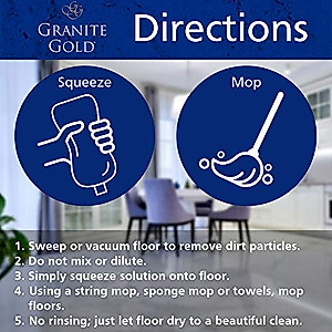 Granite Gold Squeeze and Mop Floor Cleaner For Granite, Marble, And Other Natural Stone Or Ceramic Tile Surfaces, 32 Fl Oz