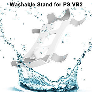 NINKI Compatible PSVR2 VR Headsets Stand Controllers Holder,Non-Slip Storage Stand Shockproof Anti-Scratches,[2 in 1] Charging Cables Light Sturdy PSVR2 Accessories for PlayStation VR2 / PSVR2-White