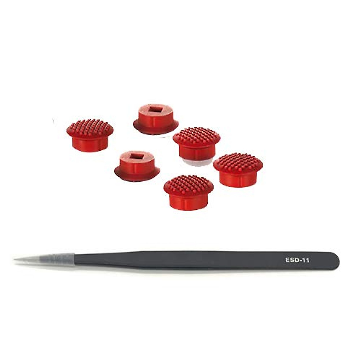 Profile Trackpoint Caps，6 pcs OBKJJ Super Low TrackPoint Red Cap for Lenovo ThinkPad T460s T460p x1 Carbon 4th P50 P70 S2 T470S(+1 Antistatic Tweezers)