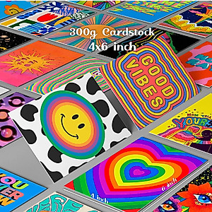 Fuiyoh Room Decor Aesthetic| Posters for Room Aesthetic Indie Wall Collage Kit – 45Pcs Photo Collage| Preppy Room Decor Aesthetic Tiktok| Trippy Room Decor for Bedroom | 4X 6