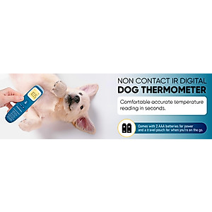 PetMedics Non-Contact Digital Pet Thermometer for Dogs - Infrared Fast and Accurate Canine Temperature Detection - Easy to Read LCD Display