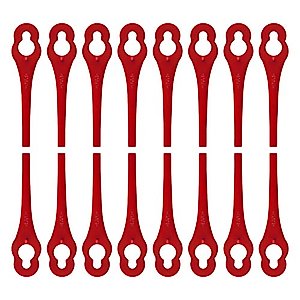 GWHOLE 100 Pcs Plastic Mower Blades Cutters Replacement Garden Lawn Trimmer Accessories