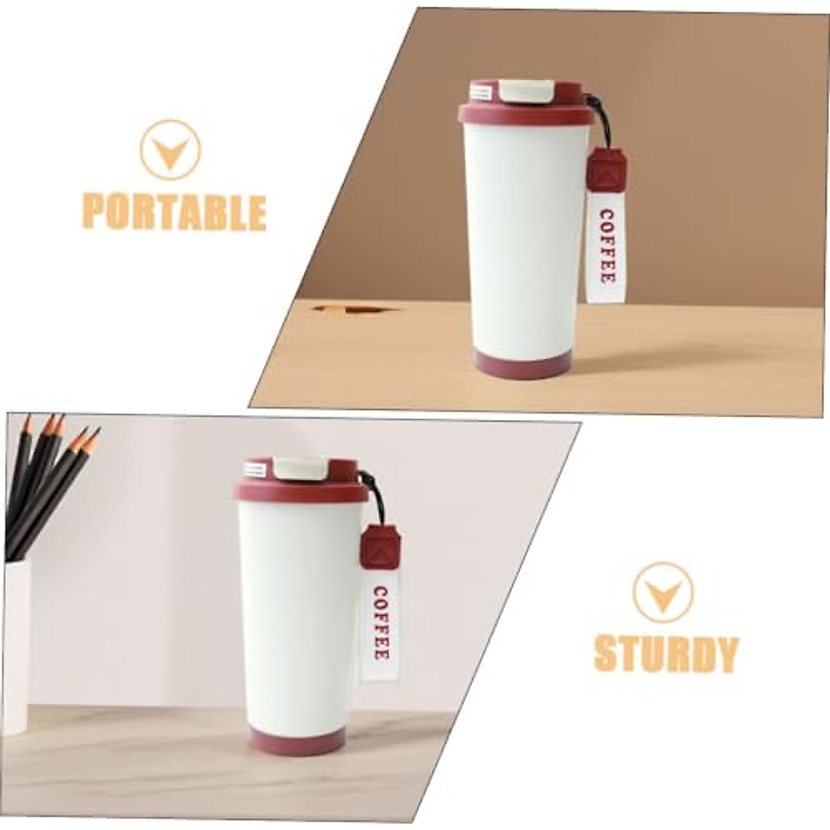 Mikinona Sulated Stainless Steel Travel Mug Straw Lid Hot Cold Beverage Tumbler for Men Women Portable Insulated Cup for Car Office Sports Camping