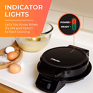 Mueller Heart Waffle Maker, 5 Belgian Waffle Iron, Adjustable Browning Control, Cool Touch Handle, Compact and Easy to Clean, Great Valentines Day Gift