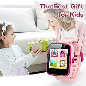 AGPTEK Kids Smart Watch for 3-12 Years Old, Kid Smartwatches with HD Dual Camera, Touchscreen, Educational Games, Music Player, Toddler Watch Learning Toys Birthday for Girls