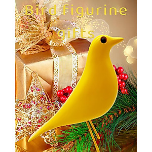 Mid Century Modern Bird Figurines - Decorative Sculptures for Living Room, Shelf, Mantle, Fireplace, TV Stand, Tabletop, Nightstand, Office, Kitchen - Unique Home Decor & Gifts for Bird Lovers