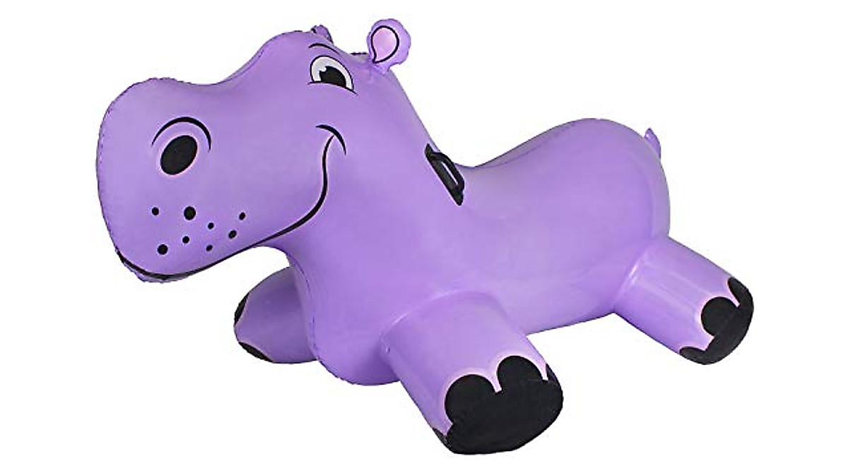Poolmaster Purple Hippo Pool Float Rider for Fun & Stability