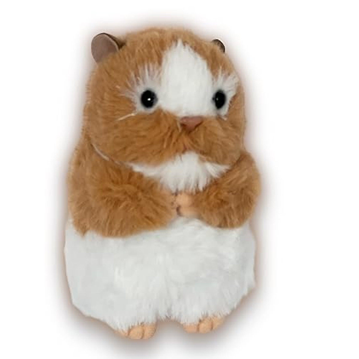 Auswella Plush Syrian Hamster- 5" Brown and White Hamster Plush Stuffed Animal Toy