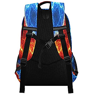 MNSRUU Elementary School Backpack Lightning Kid Bookbags for Boys Girl Ages 5 to 12