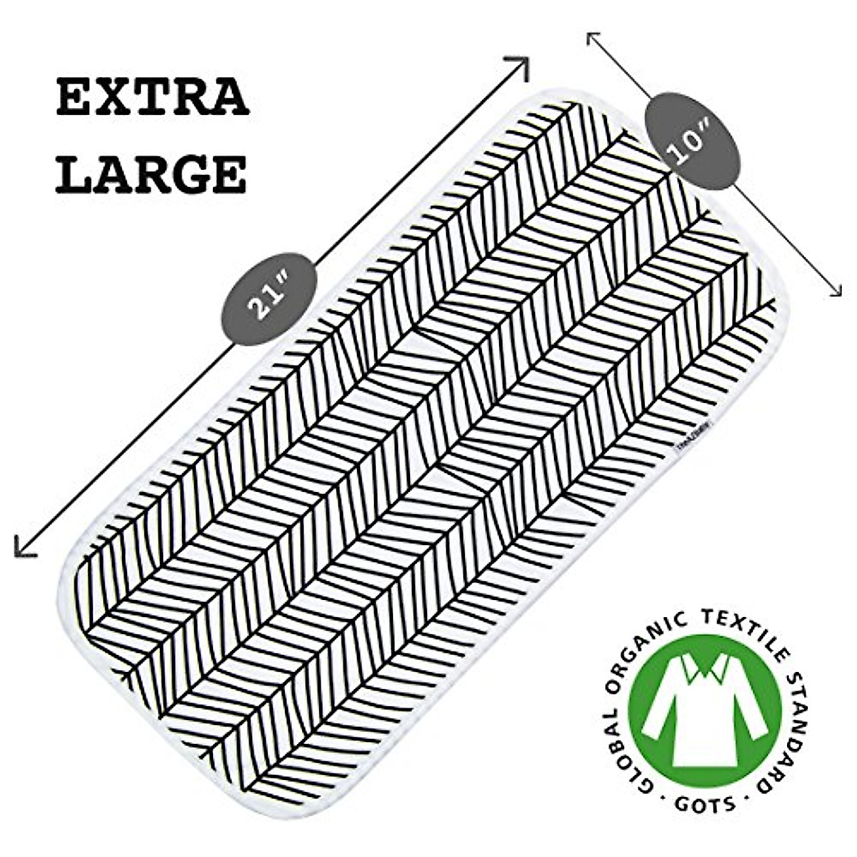 TheAZBaby Baby Burp Cloths for Boys and Girls 4 Pack, Large 21"x10", Triple Layer, 100% Organic Cotton, Thick, Soft and Absorbent Towels, Burping Rags for Newborns