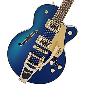 Gretsch G5655TG Electromatic Center Block Jr. Azure Metallic w/Bigsby & Black Top Broad'Tron Pickups