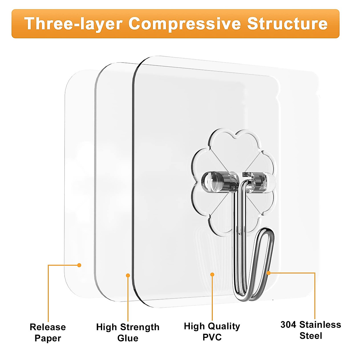 Adhesive Hooks 12 Pack