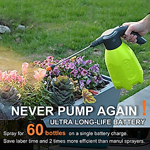 HIFAY ES2-PRO Electric Spray Bottle 2L/0.5Gallon, Portable Handheld Sprayer Spray 60 Bottles On a Single Charge, Automatic Plant Mister for Garden, Fertilizing, Cleaning