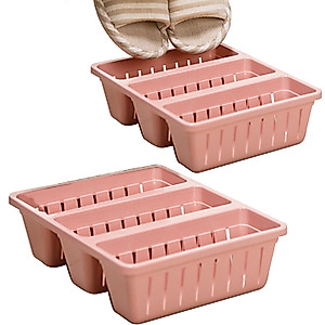 Shoe Rack Tray,Multi-Functional Shoe Tray, 2pcs Multi-functional Sneaker Storage Rack, Vertical Shoe Shelf Organizer, Spacious Shoe Holder Box, Space Saving Closet Shoe Rack For Closet Entrance Hall