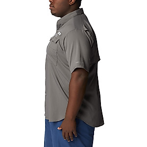 Columbia Men's Standard Blood and Guts IV Woven Short Sleeve, City Grey, XX-Large