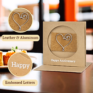 NIBIBALA 10 Year Anniversary Card Gifts, Aluminum/Tin Anniversary For Him, Her, Wife, Husband, Couple, Women, Men, 10th Anniversary, Happy Anniversary Card For Traditional Wedding Anniversary By Year