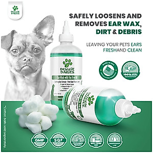 Doggie Dailies Cleansing Ear Wash for Dogs with Tea Tree Oil & Soothing Aloe Vera
