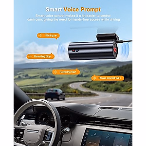 Dash Cam 4K WiFi 2160P Car Camera, Dash Camera for Cars, Mini Front Dashcam for Cars with Night Vision, Loop Recording, G-Sensor,24H Parking Monitor,Supercapacitor,Voice Prompt,APP,64GB Card Included