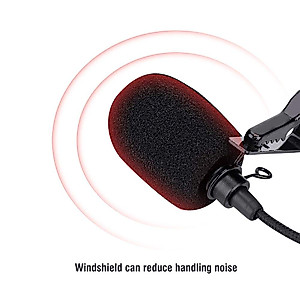 Yoidesu 1.5m Action Camera External Microphone,Plug and Play Portable Lavalier Lapel Microphone,Clip-on Mic Microphone Video Microphones for SJCAM SJ6 SJ7 SJ360 Action Camera