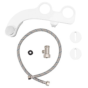 Bidet Attachment with Dual Nozzles, Non-Electric Self Cleaning Water Sprayer 7/8 Copper Tee Water Bidet for Toilet