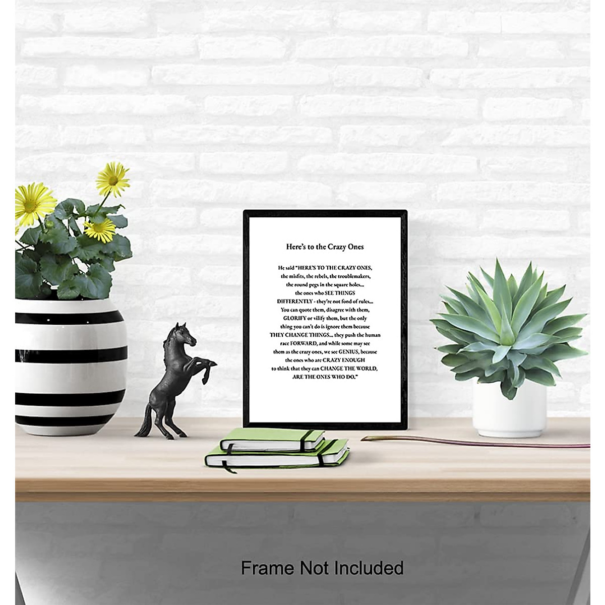 Steve Jobs Motivational Quote, Art Print, Home Decor - Inspirational Apple Wall Art Poster - Unique Room Decorations for Office, Den - Gift for Entrepreneur, Disruptor, Boss - 8x10 Photo Unframed