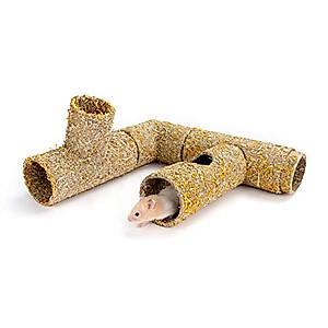 Niteangel Creative & Composable Hamster Tunnel - DIY & Build Unique Tube Burrow as Hideout for Small Sized Animals Like Hamsters Mouse Gerbils Mice (Tunnel)