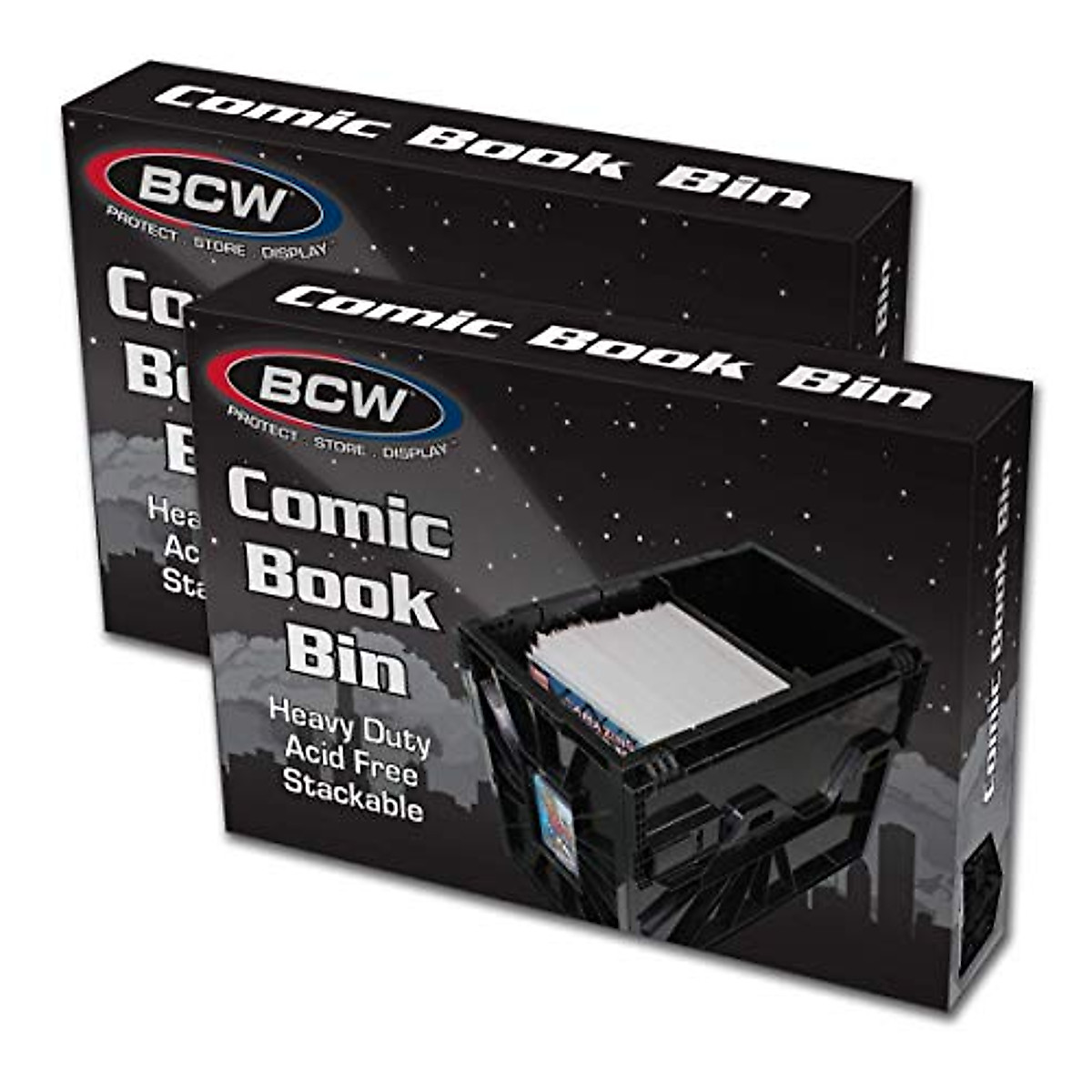 BCW Short Comic Bin – Plastic – Black (2-Unit)