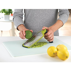 Joseph Joseph Twist Grater 2-in-1 Grater with Adjustable Handle, Extra Course and Fine,Green