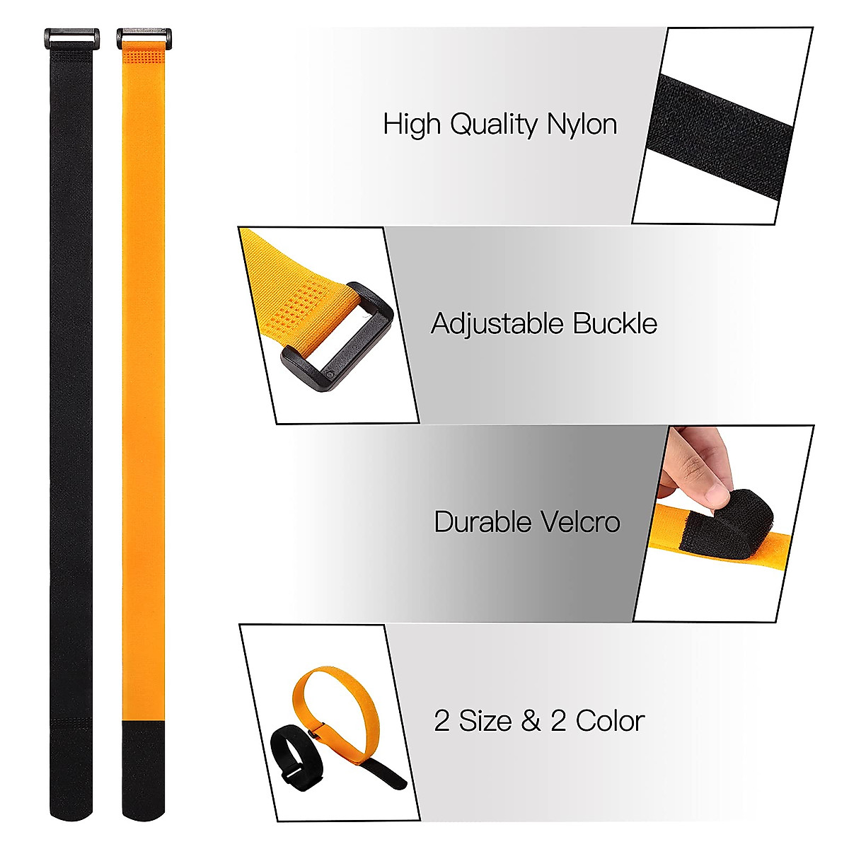 15 Pieces Bike Straps Adjustable Bike Rack Straps Reusable Bike Cinch Strap Replacement Bike Wheel Stabilizer Straps Bike Accessories for Transporting Bikes, 1 x 23.6 Inch, 1 x 11.8 Inch