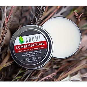 Aromi Lumbersexual Solid Cologne Cashmere Woods Fragrance; Men's Stocking Stuffer, Travel-friendly Cologne; Powdery, Musk, Bergamot, 1 oz