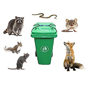 Koolist Trash Can Lid Lock, Suitable for 45 Gallon trash cans ( BIN NOT INCLUDED ). The Heavy Duty Locking System Will Secure Your Garbage Bins against Unwanted entry by Scavenging Animals