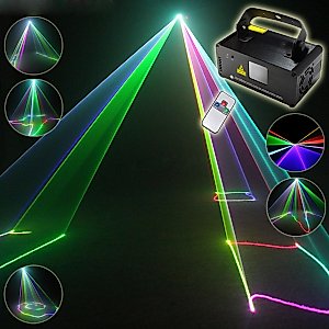 Sumger DJ Disco Stage Party Lights,Sound Activated Laser Light,DMX RGB Lazer Projector Lighting-Beam Effect with Remote Control for Christmas Halloween Karaoke Show KTV Bar Dance Gift Birthday Wedding