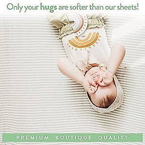 Bedside Sleeper Bassinet Sheets – Compatible with Milliard Side Sleeper – Fits 21 x 36 Mattress Without Bunching – Snuggly Soft Jersey Cotton – Grey, Mint – 2 Pack