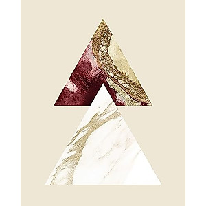 Abstract Geometric Deco Patent Prints, 4 (8x10) Unframed Photos, Wall Art Decor Gifts Under 20 for Home Office Man Cave Yoga Pilates Studio Game Room Student Teacher School