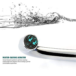 JOMOO Single Handle Wet Bar Sink Faucet Brass Chrome Outdoor RV Kitchen Sink Faucet Commercial Cold Water Modern Utility Faucet Drinking Water Deck Mount Swivel Single Hole Square Handle