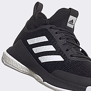 adidas Women's Crazyflight Mid Volleyball Shoe, Black/White/Black, 8