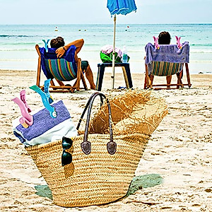 Inovat 4 pcs Flamingo Beach Towel Clip Parrot Towel Beach Towel Clothes Holder Clip Pin Pegs in Jumbo Size for Beach Patio Pool Chair Supplies Accessories, Pink & Blue