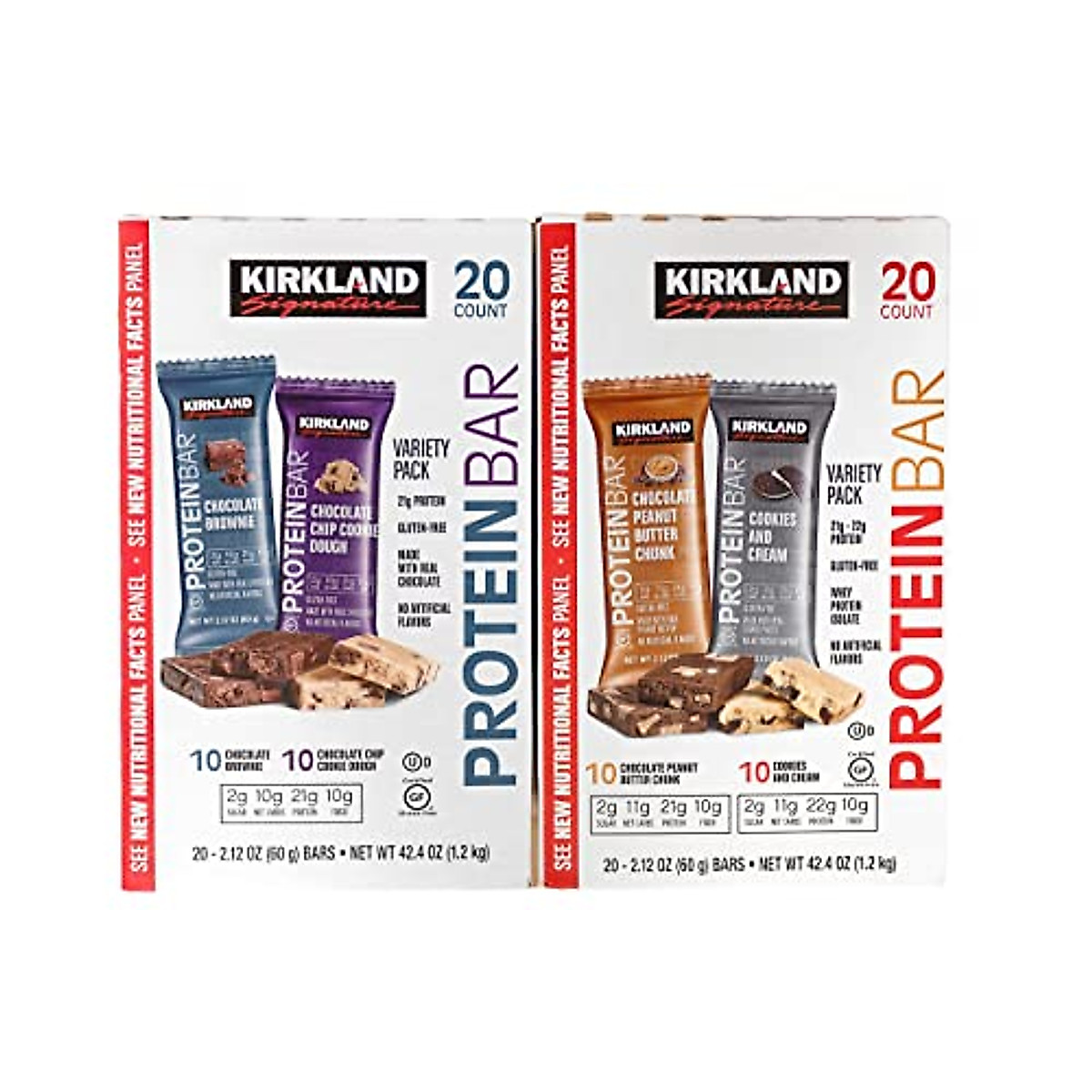 Kirkland Signature Protein bar energy variety pack, (Variety, 40 Count)
