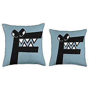 Alphabet Lore F Letter For Boys Alphabetical Matching Trees Throw Pillow