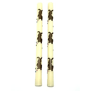 MacKenzie-Childs Bunnies and Eggs Dinner Candles Set of 2