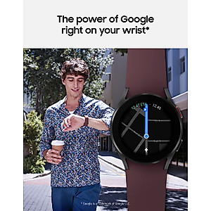 SAMSUNG Galaxy Watch 4 44mm Smartwatch with ECG Monitor Tracker for Health, Fitness, Running, Sleep Cycles, GPS Fall Detection, Bluetooth, US Version, Silver