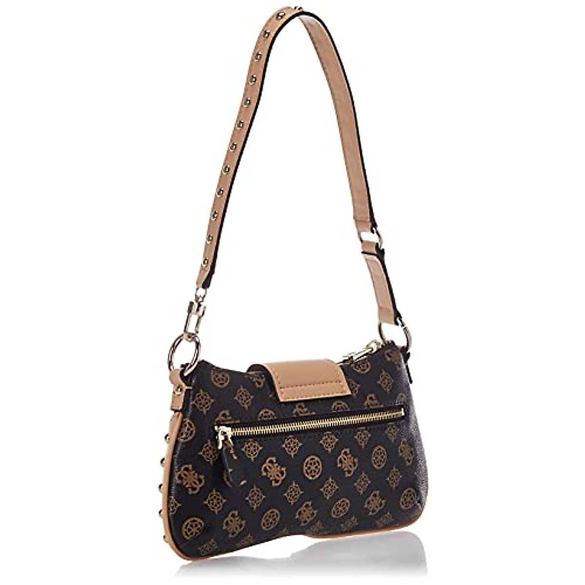 GUESS Women's Greta Small Shoulder Bag Handbag - Mocha
