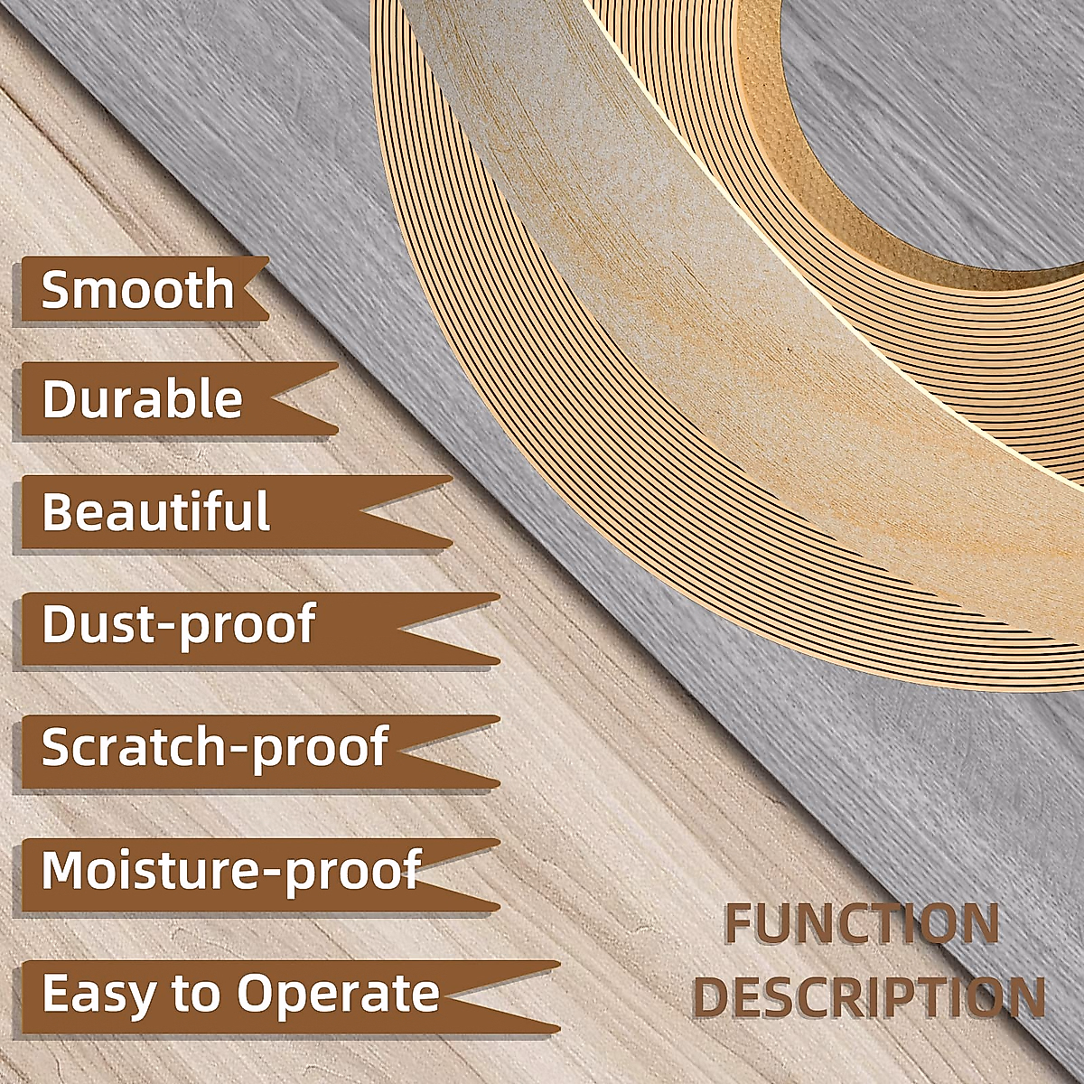 GSCIT Club Birch Edge Banding, 3/4 inch x 25ft roll of Veneer Wood Edge Banding Pre-glued Flexible, Real Wood Tape for Cabinet Repair & Furniture Restoration