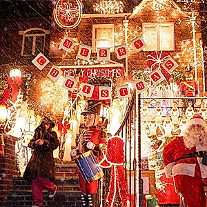 Merry Christmas Jute Burlap Banners,Christmas Decorations,Christmas Banner,Xmas Party Supplies Decorations,Photo Prop