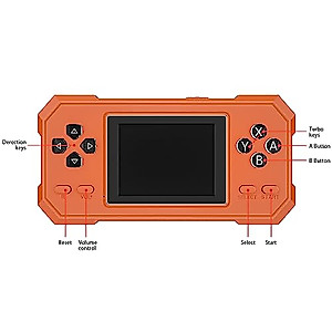 520 in 1 Retro Games Mini Game Consoles Handheld Retro Game Console - Crystal Press Buttons Rechargeable and Controller AV TV Output Gift for Kids and Adults (Retro Organge)