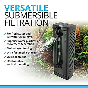 Fluval U3 Underwater Filter – Designed for Freshwater and Saltwater Aquariums, Also Ideal for Terrariums and Turtle Tanks